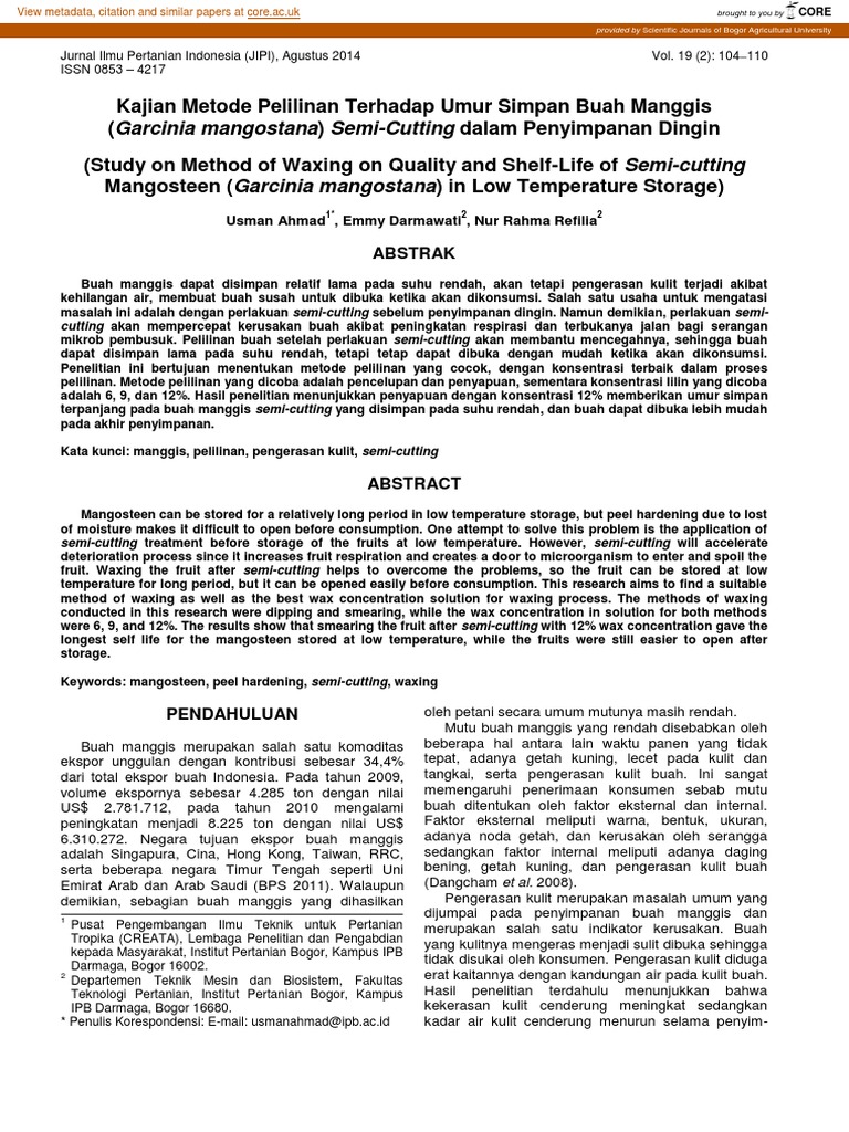 Pelilinan Buah Manggis | PDF | Sains & Matematika