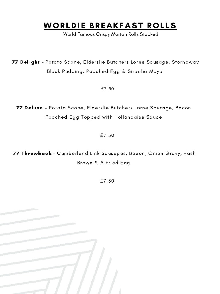 Cafe 77 Menu Sept New 2 | PDF