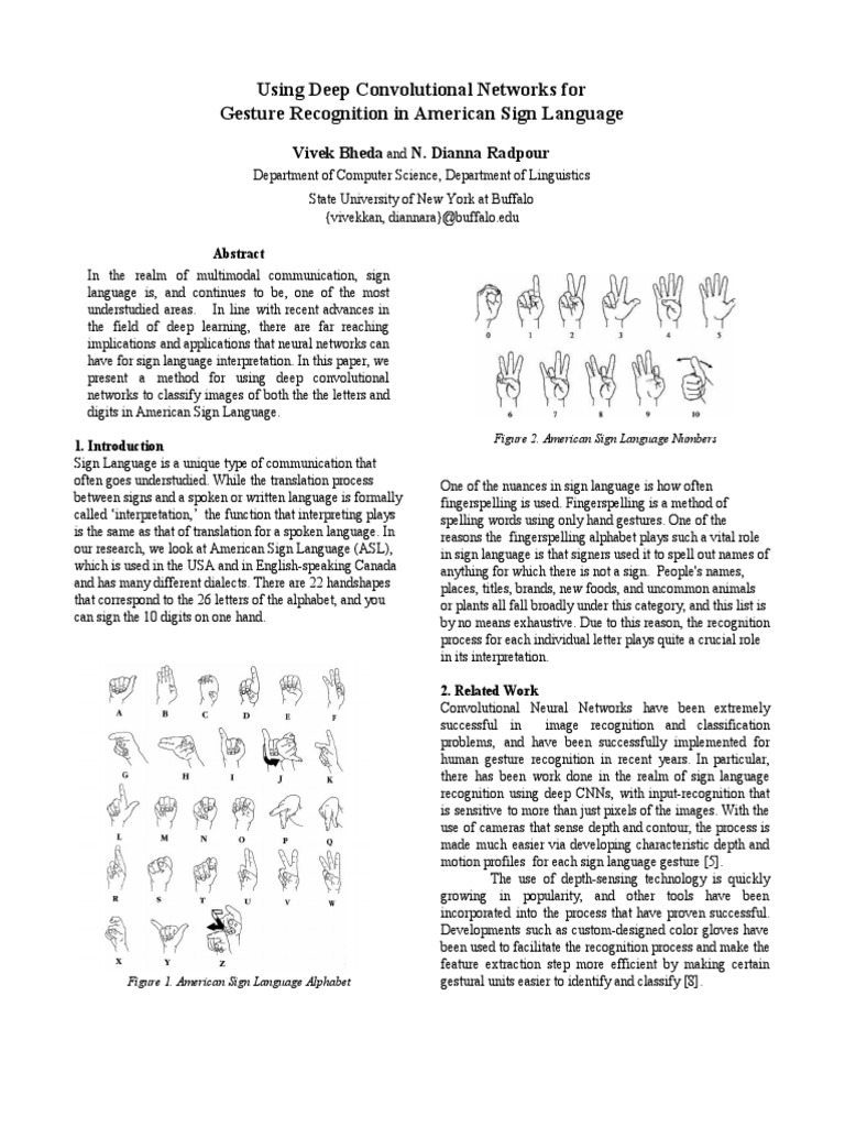Sign Language Character Recognition Research Paper | PDF | Deep ...