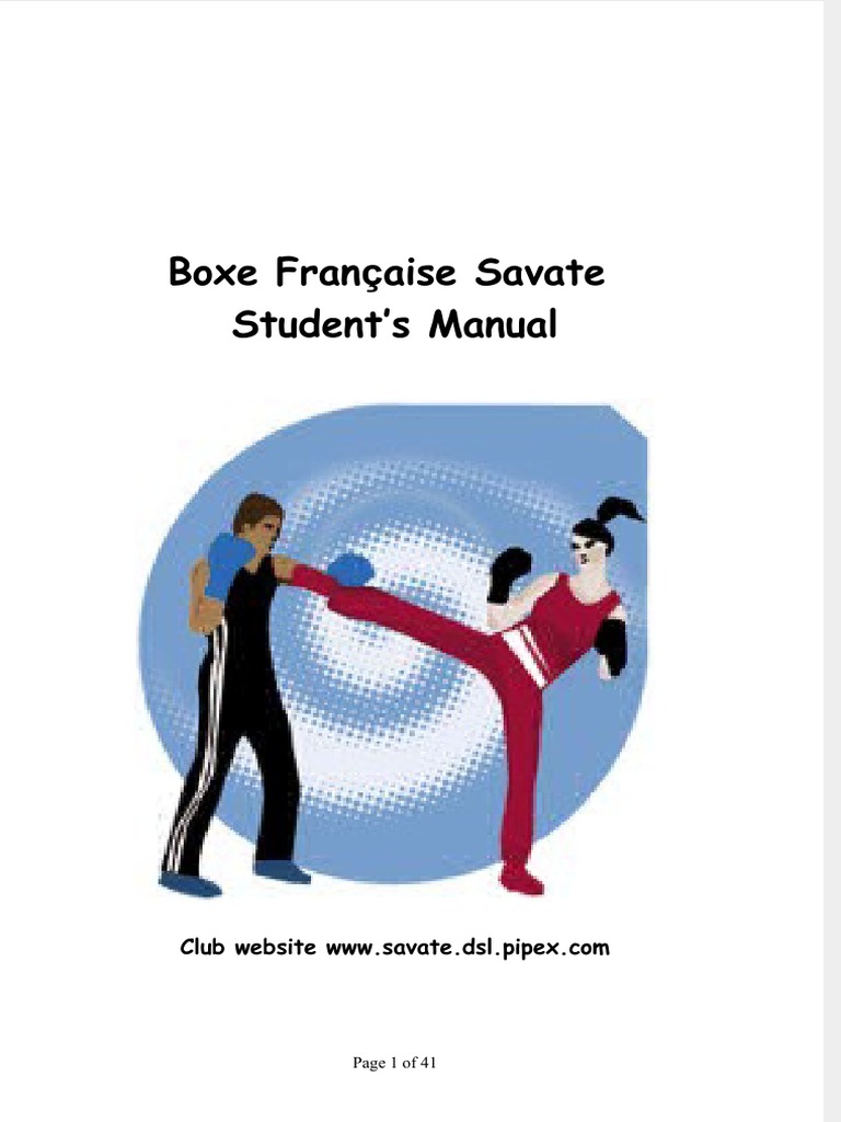SAVATE Students Manualpdf | PDF | Combat Sports