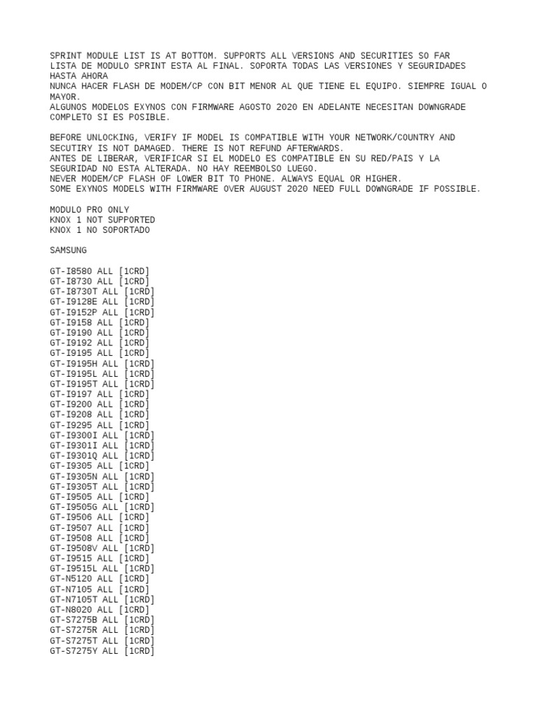 Models & Credits Pro + Sprint Modules | PDF | Telecommunications ...