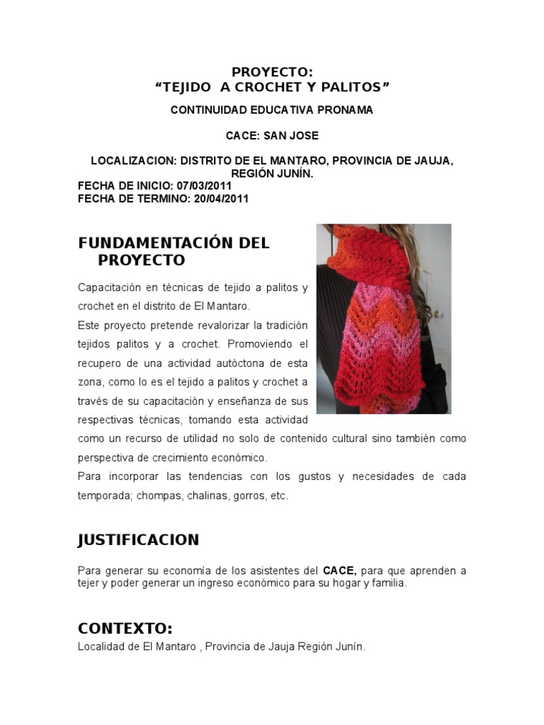 Proy Hila Tejido | PDF | Tejer | Sociedad