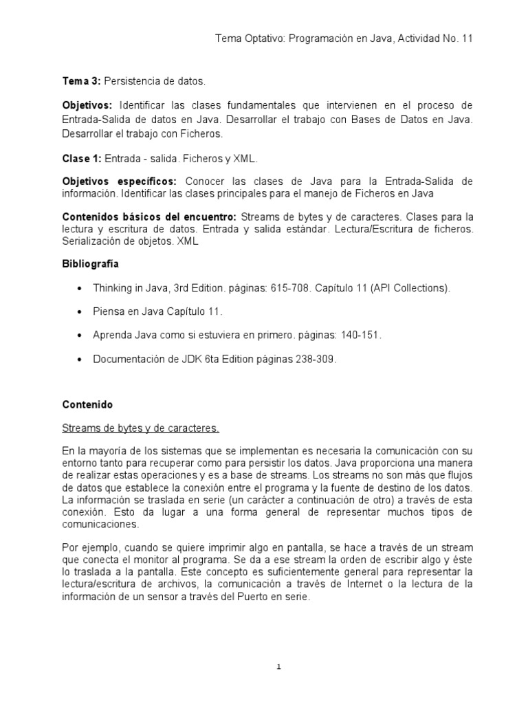 Actividad-11 (Ficheros y XML) | PDF | Xml | Java (lenguaje de programación)