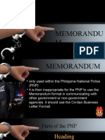 Police Memorandum Format Guide | PDF | Memorandum | Police