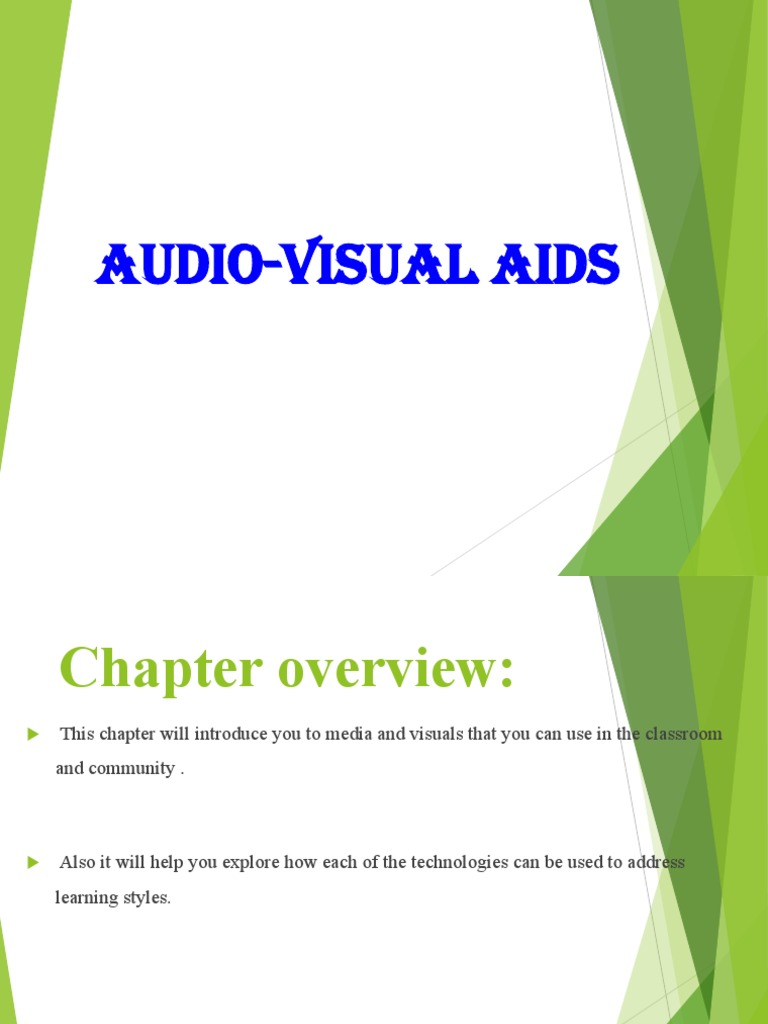 Audio-Visual Aids | PDF | Cognition