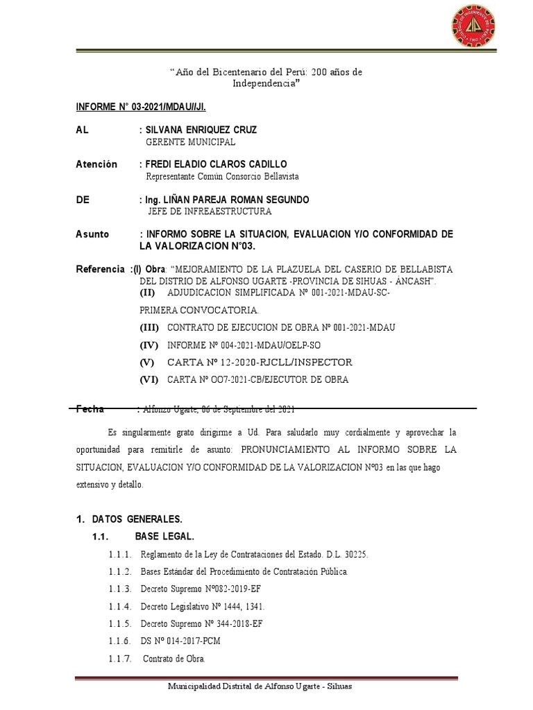 Informe #3 Evaluacion de Valorizacion - 03 Vellabista | PDF | Economias | Justicia