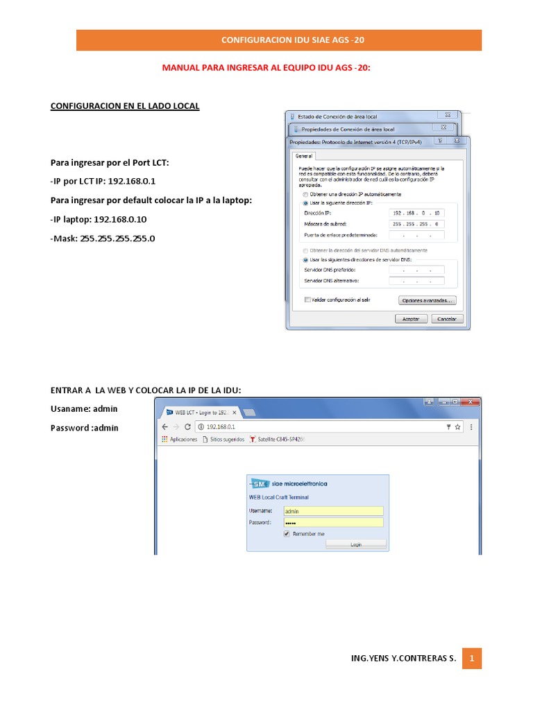 Manual de Configuracion Siae Idu Ags-20 | PDF | Informática | Telecomunicaciones