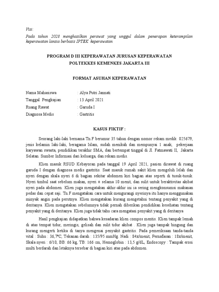 Alya Putri - Askep Gangguan Rasa Nyaman | PDF