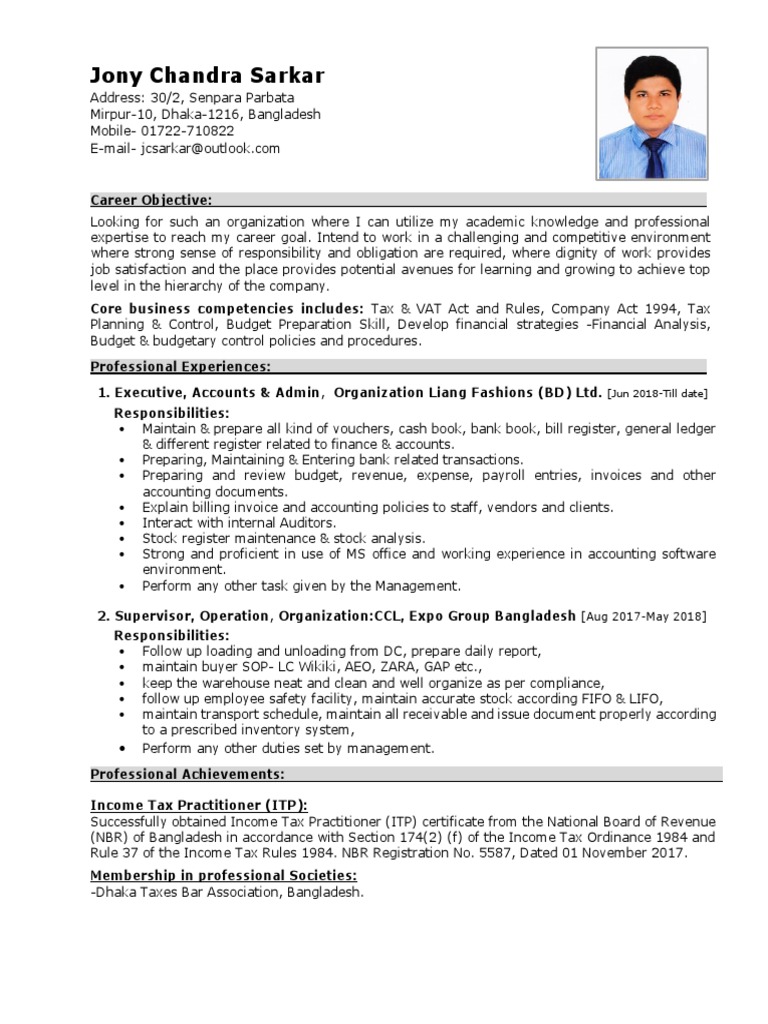 Finance & Tax Professional Profile | PDF | Taxes | Economies