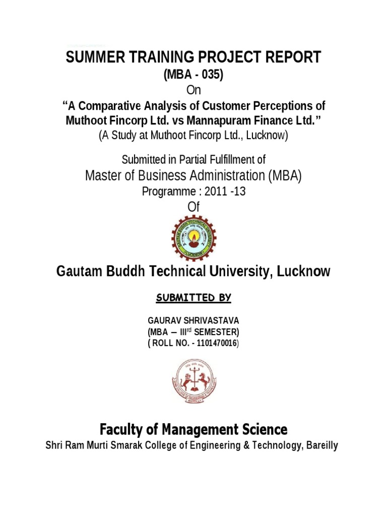 Docshare - Tips - Finanance Project Mba | PDF | Finance & Money Management | Credit