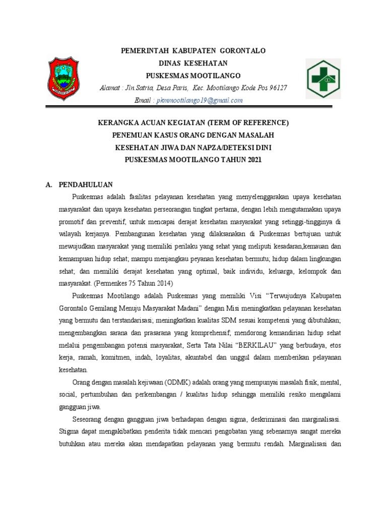 KAK Penemuan Kasus Keswa | PDF