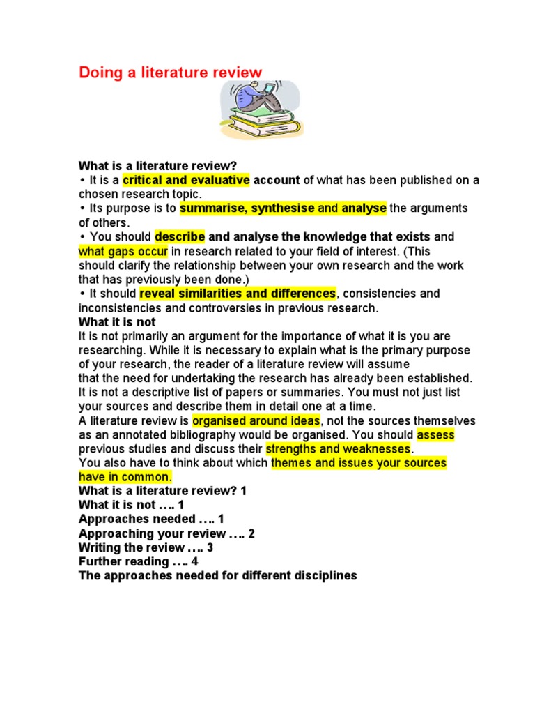 Doing A Literature Review | PDF | Evaluation | Truth