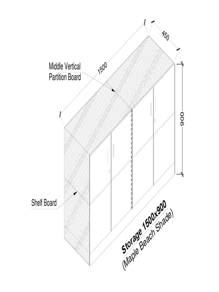 Middle Vertical Partition Board: Storage 1500x900 | PDF