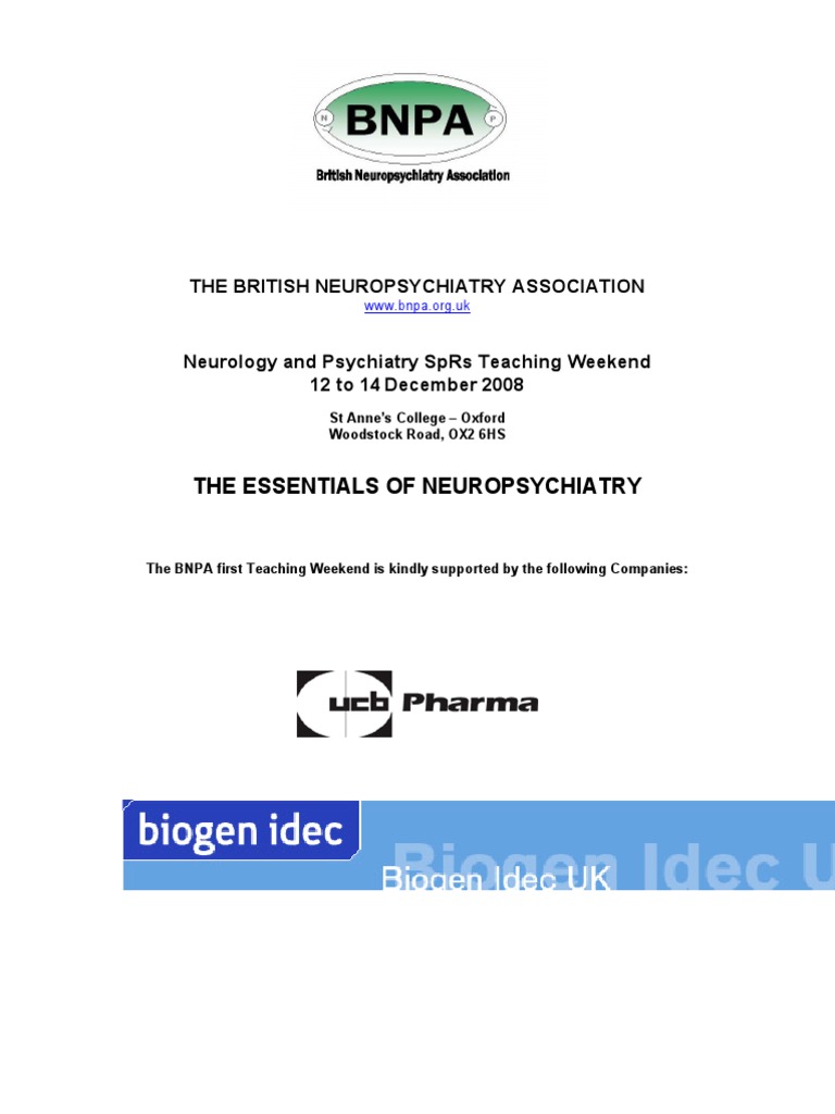 Neuropsych HANDBOOK | PDF