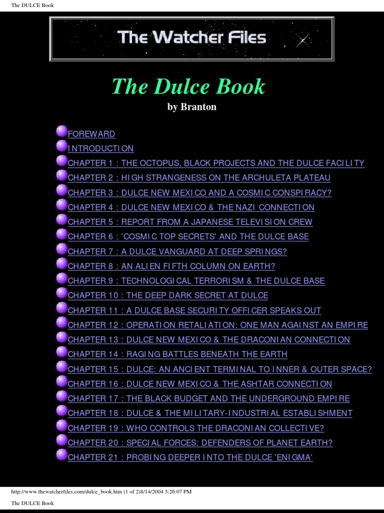 Dulce Book - Area 51 Underground | PDF