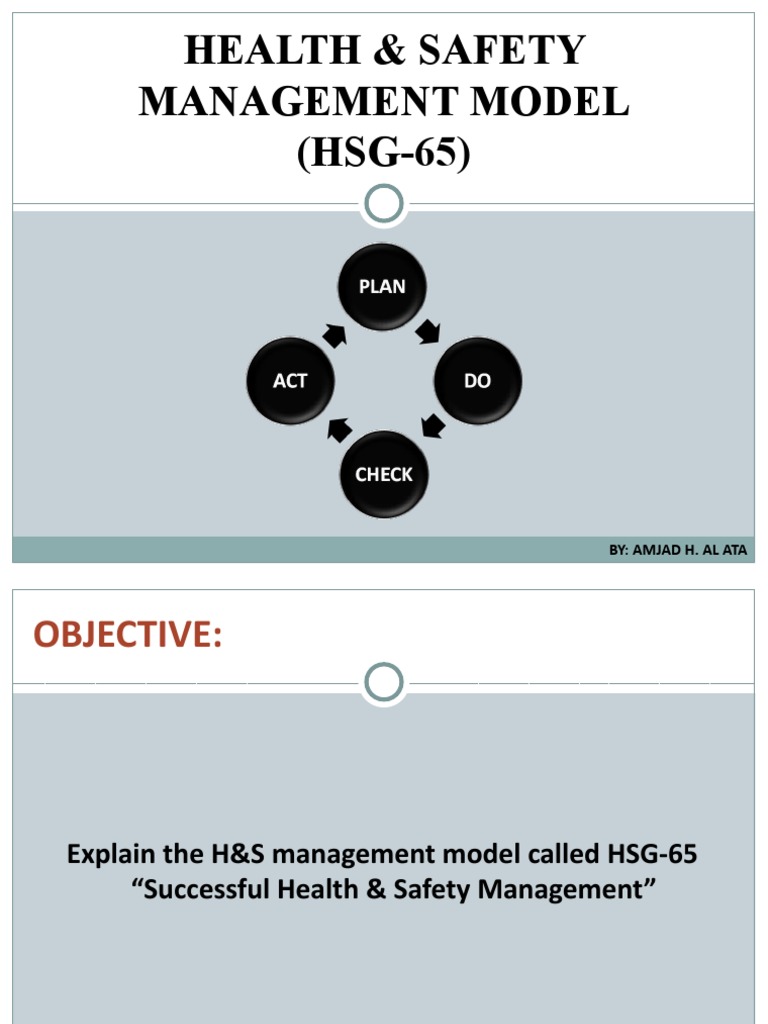 Health & Safety Management Model (HSG-65) : By: Amjad H. Al Ata | PDF ...