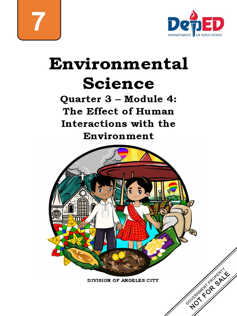 Environmental Science: Quarter 3 - Module 4: The Effect of Human ...