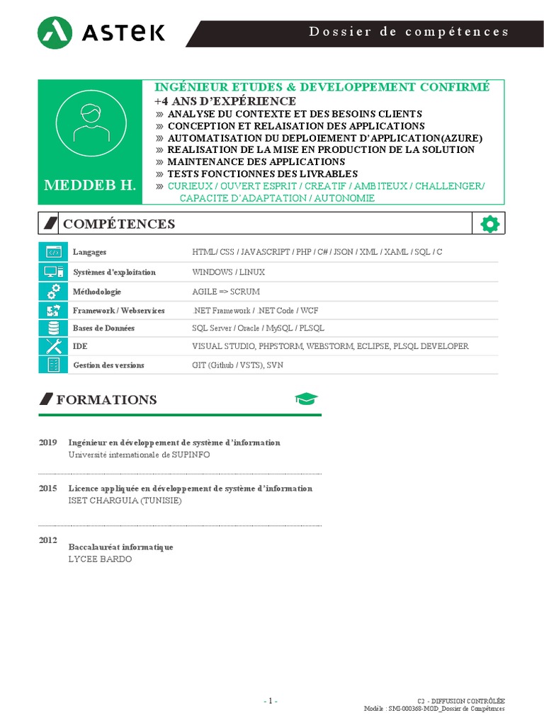 Dossier de Compétences DVT ASTEK | Unduh gratis PDF | Internet et Web | Internet