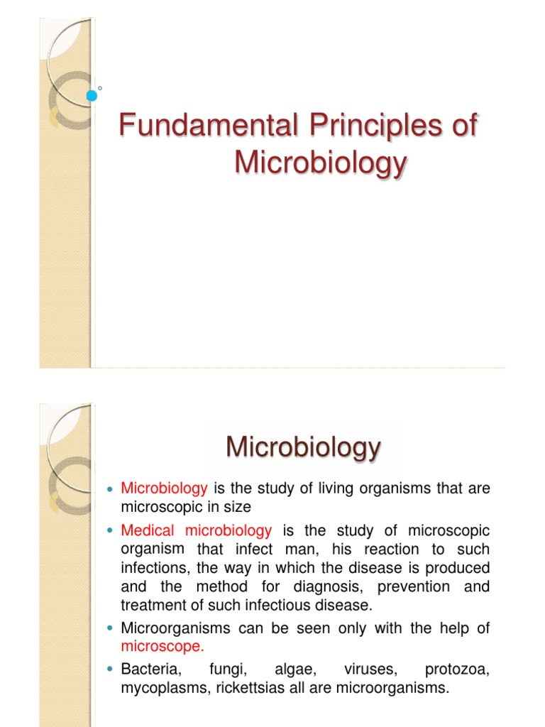 Fundamental Principles of Microbiology | PDF | Staining | Virus