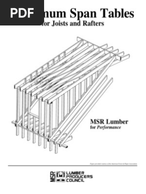 Span Tables For Joists And Rafters Flat Roof Truss Span Tables