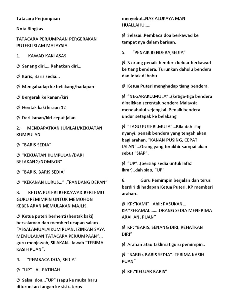 Tatacara Perjumpaan Ppim | PDF