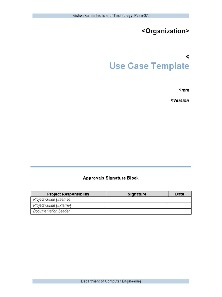 Use Case Template | PDF | Use Case | Computing Use Case Template | PDF | Use Case | Computing