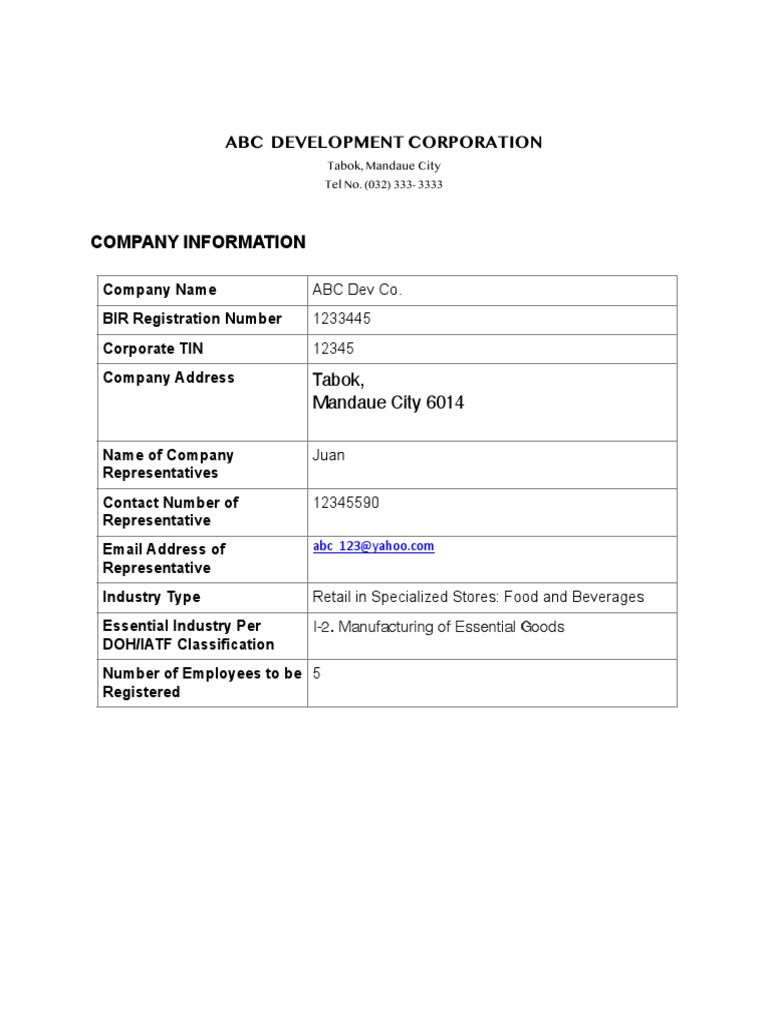 Company Information | PDF