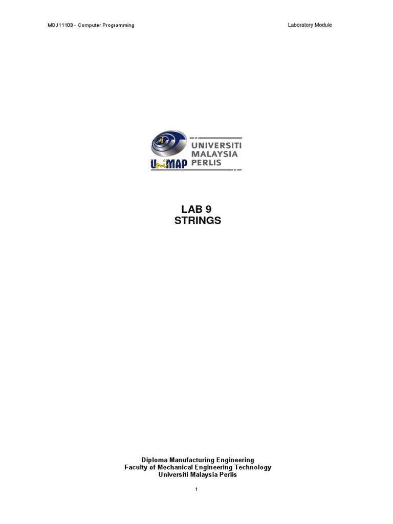C Programming: Strings and Arrays Lab | PDF | String (Computer Science ...