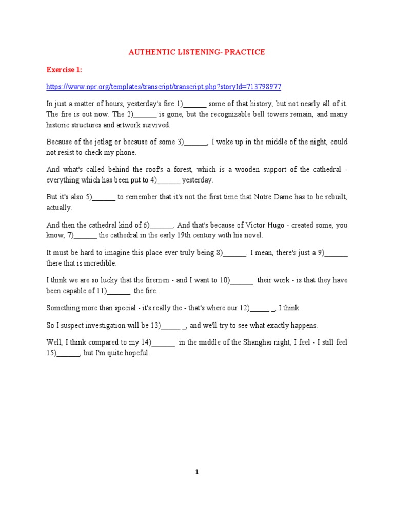 30 Authentic Listening Tests | PDF