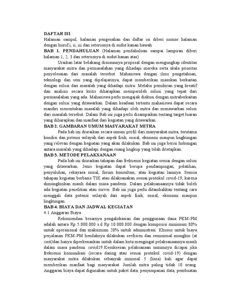 Template PKM-PM | PDF