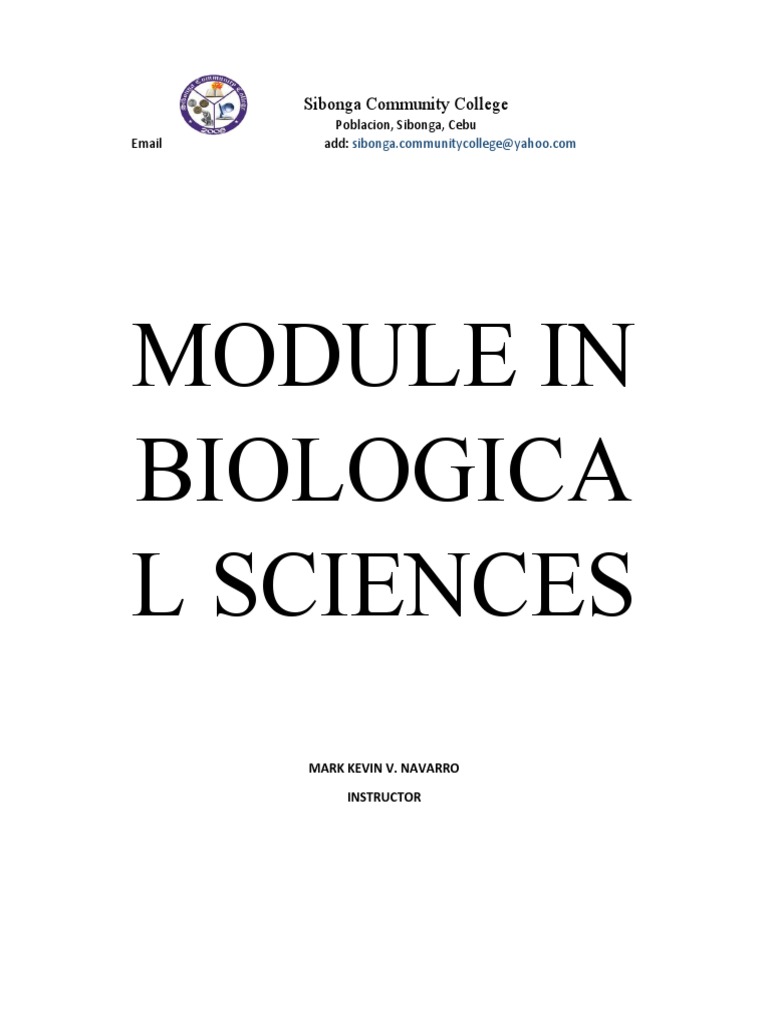 Module in Biologica L Sciences: Sibonga Community College | PDF ...