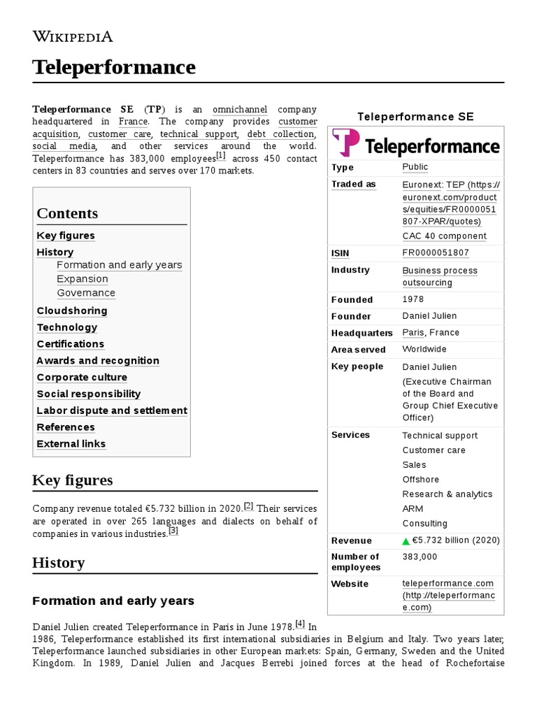 Teleperformance: Teleperformance SE (TP) Is An Omnichannel Company ...