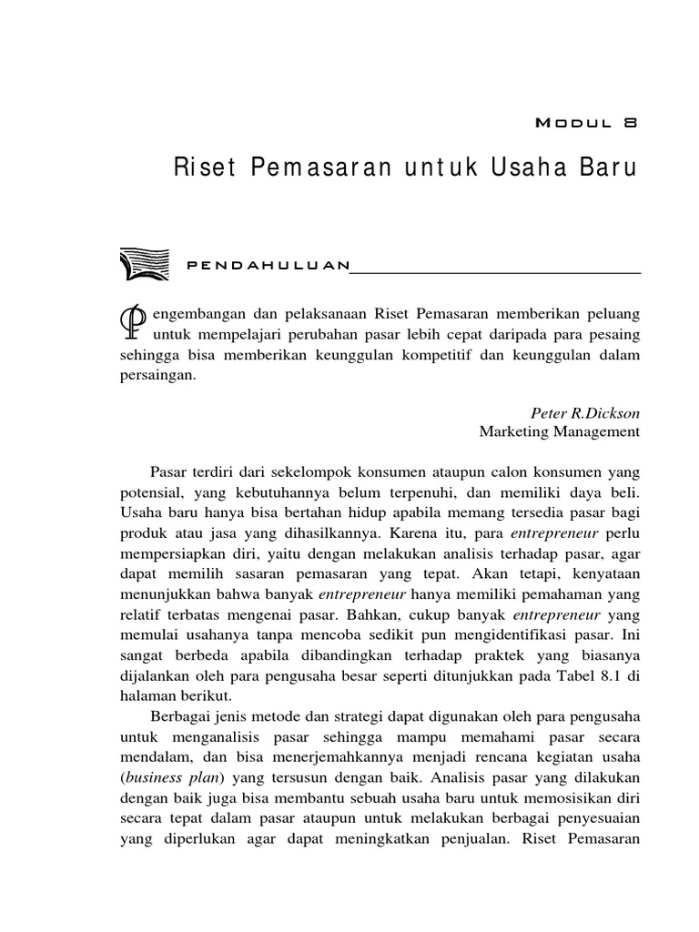 Riset Pemasaran dan Intrapreneurship | PDF