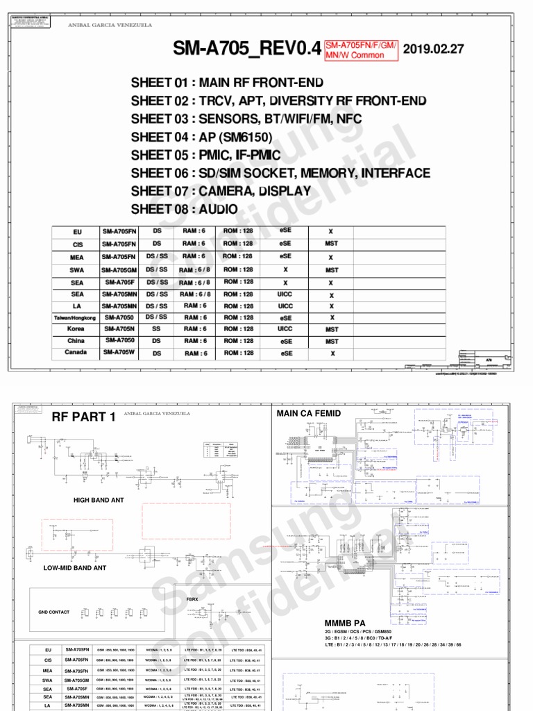 A705F Schematic Circuit Diagram HALABTECH | PDF | Infographics ...
