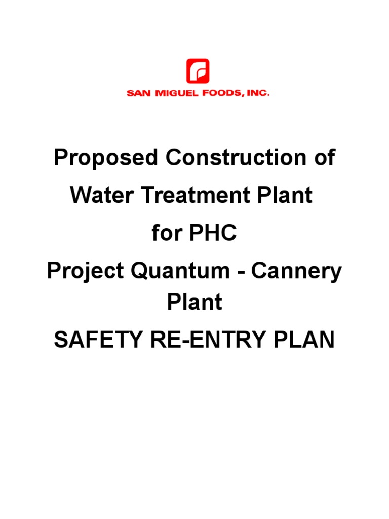 Project Safety & Health Re-Entry Plan | PDF | Personal Protective ...