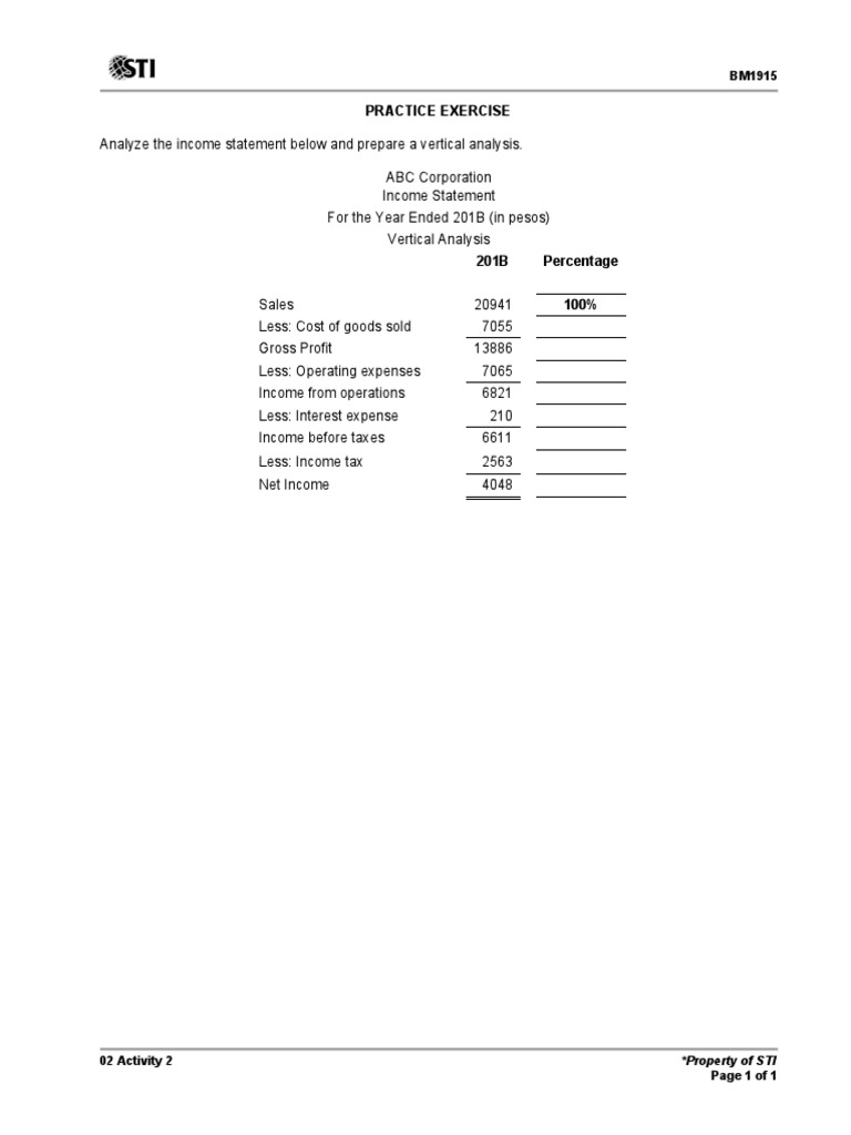 Practice Exercise: Property of STI | PDF