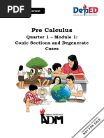 Precal Week 1 Module Conics | PDF | Circle | Ellipse