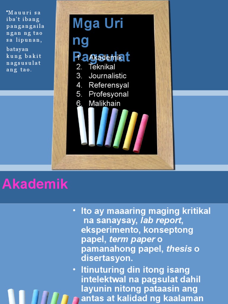 Uri NG Pagsulat | PDF