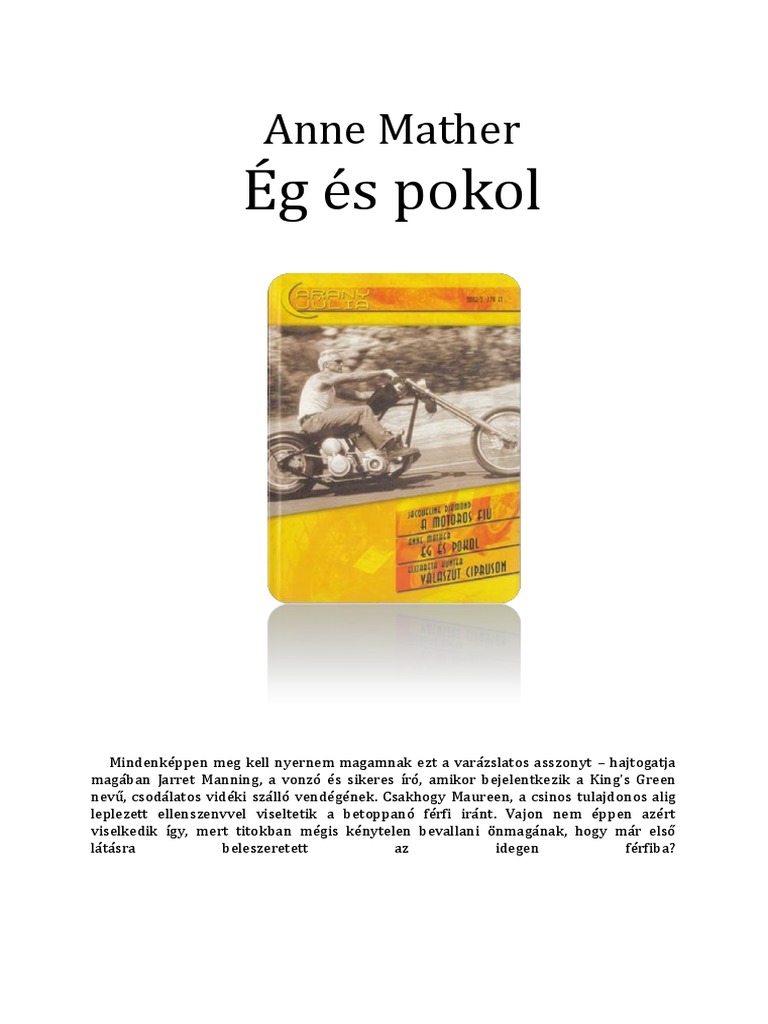 Anne Mather Ég-es-pokol-Arany Júlia 2003 | PDF