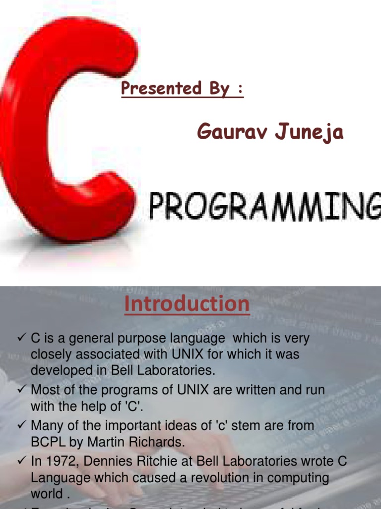 Presented By:: Gaurav Juneja | PDF | Variable (Computer Science) | C (Programming Language)