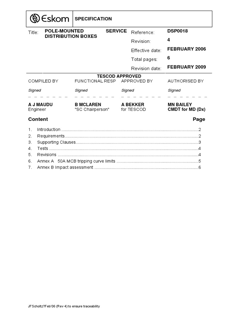 Pole-Mounted Service Distribution Boxes | PDF | Electrical Engineering ...