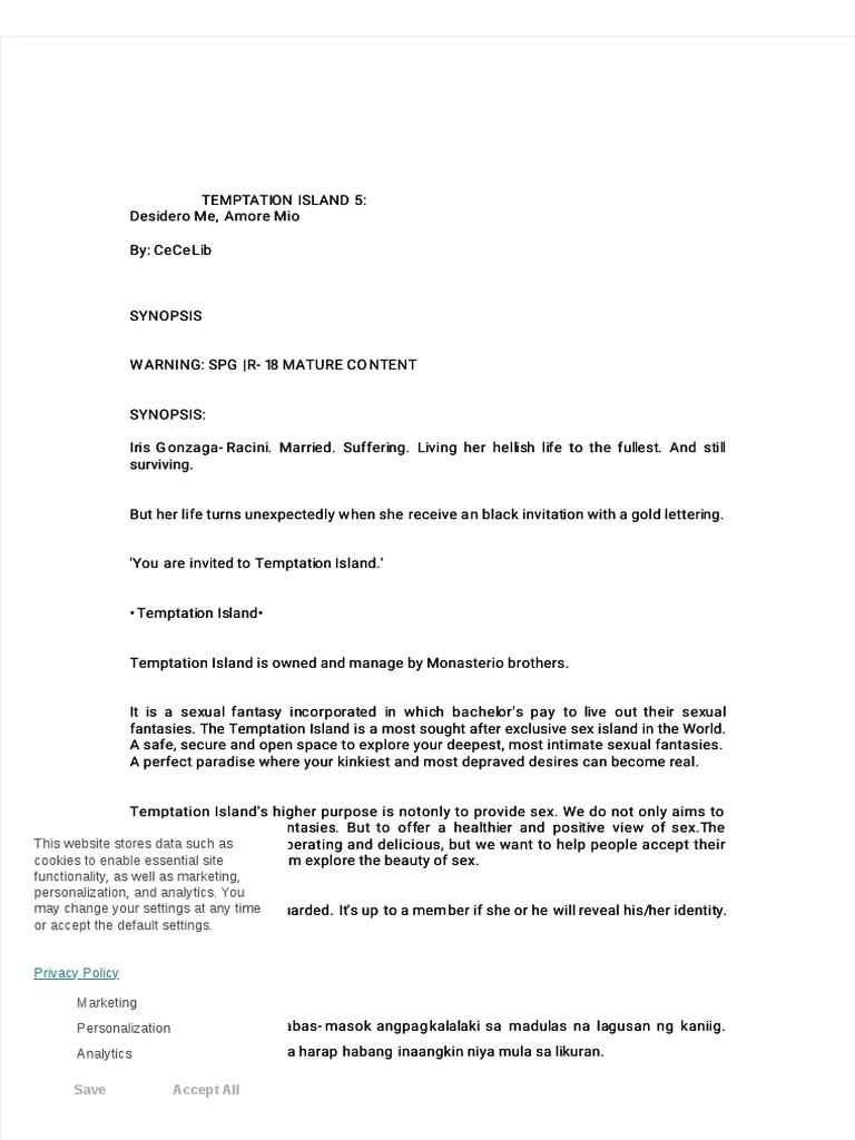 PDF Temptation Island 5 Desidero Me Amore Mio TXT Version 1 Compress | PDF