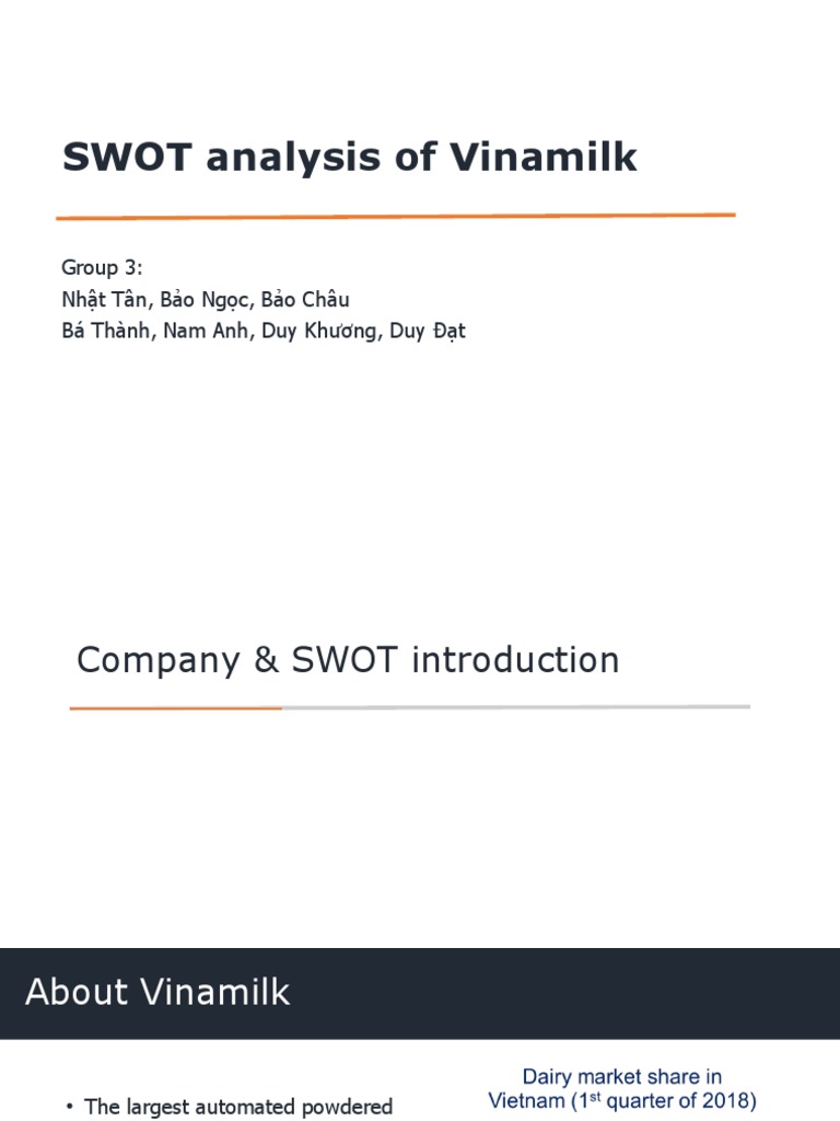SWOT Analysis of Vinamilk | PDF | Milk | Swot Analysis