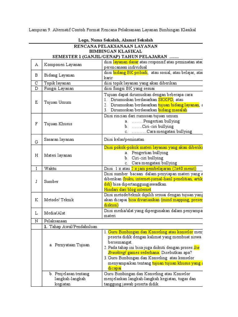 RPL Bimbingan Klasikal | PDF