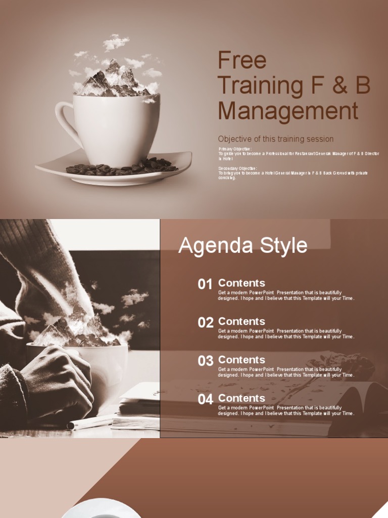 Free Training For Full Tools of F&B Management | PDF | Page Layout ...