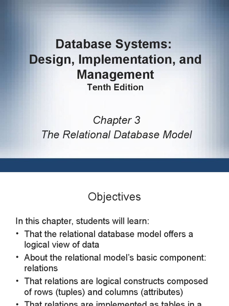 Database Systems: Design, Implementation, and Management: The ...
