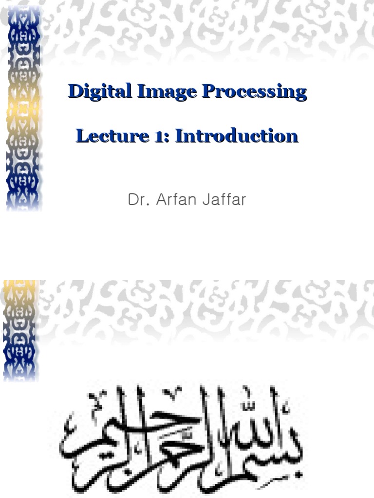 Digital Image Processing Lecture 1: Introduction | PDF | Digital Image ...