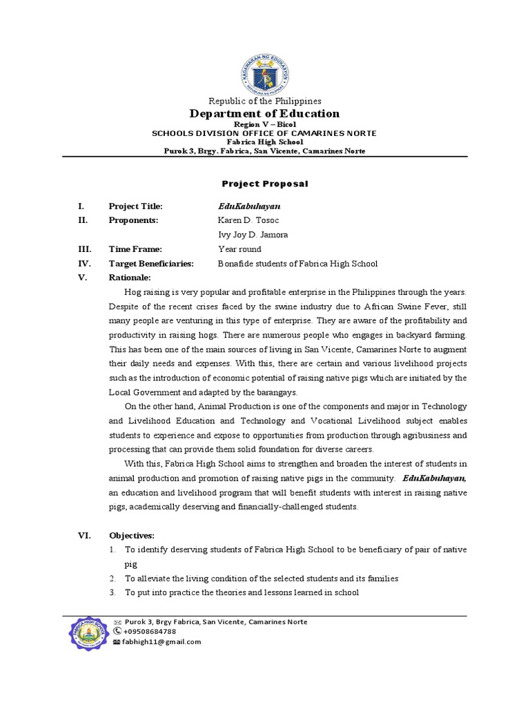 Project Proposal | PDF | Pig | Economies