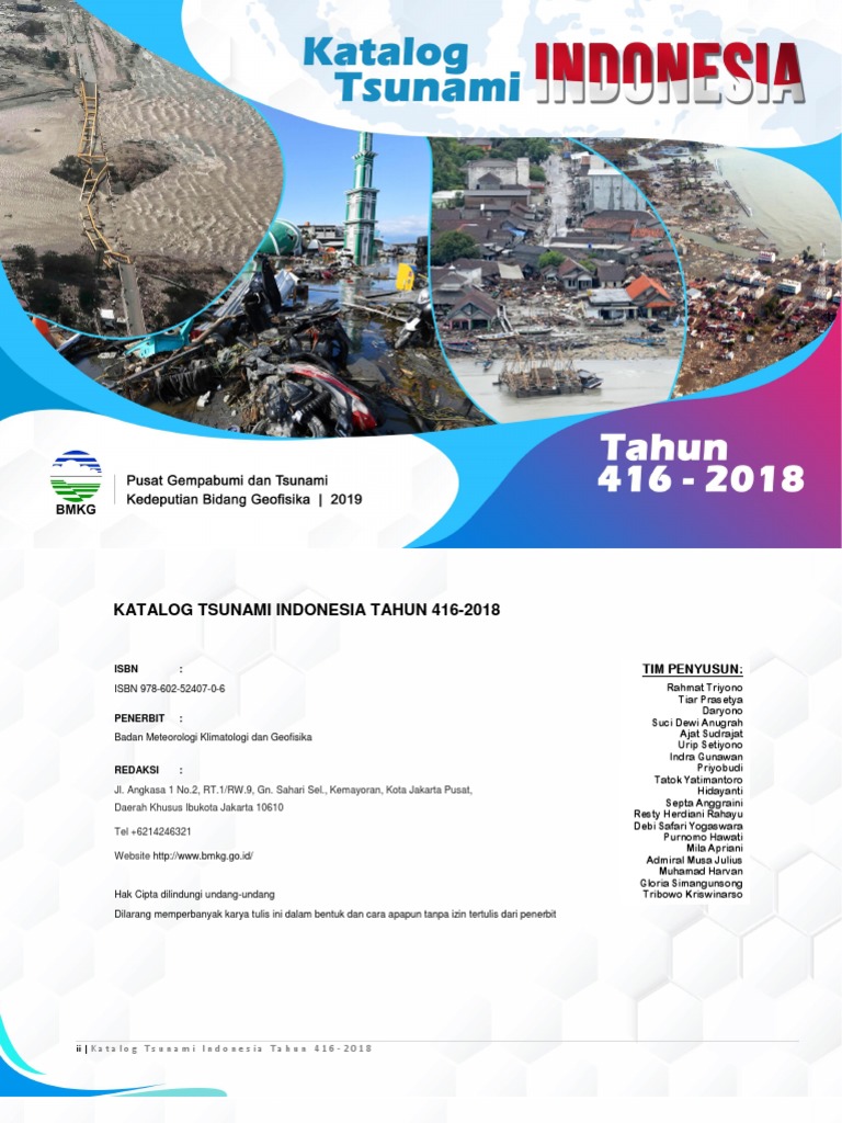 Katalog Tsunami Indonesia Pertahun 416 2018 | PDF