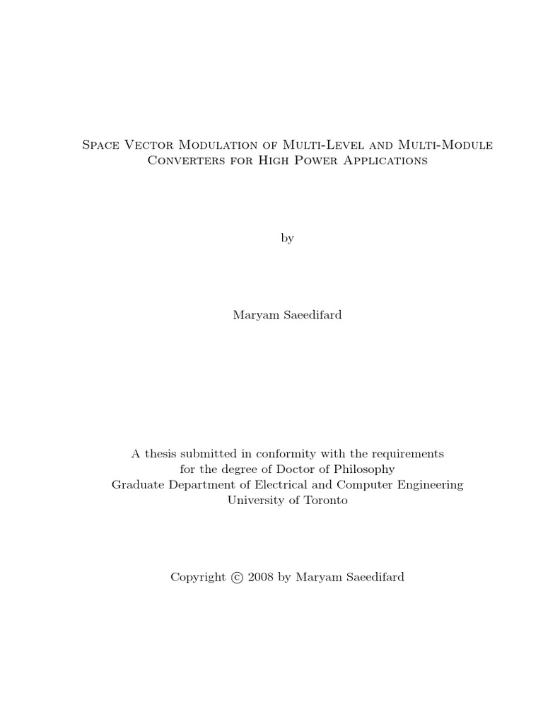 Space Vector Modulation of Multi-Level and Multi-Module Converters For ...